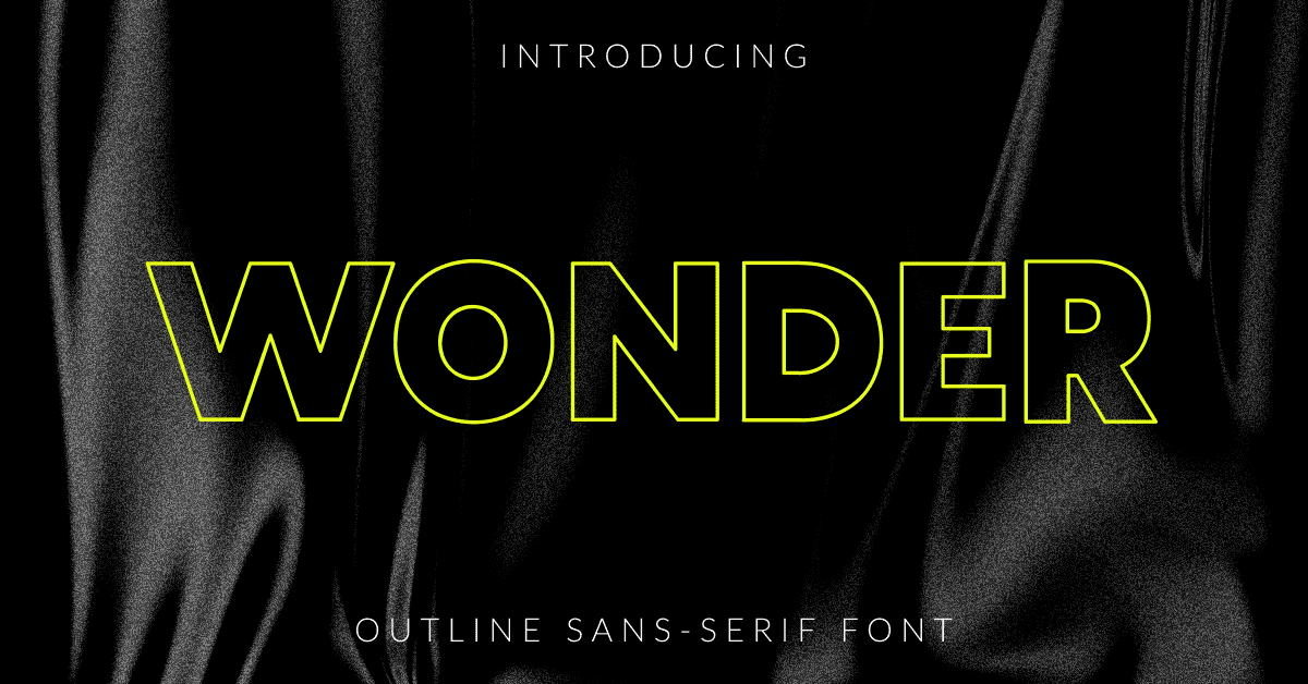 Wonder Outline Sans-Serif Font – MasterBundles