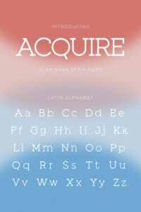 Acquire Slab Sans Serif Font | Master Bundles