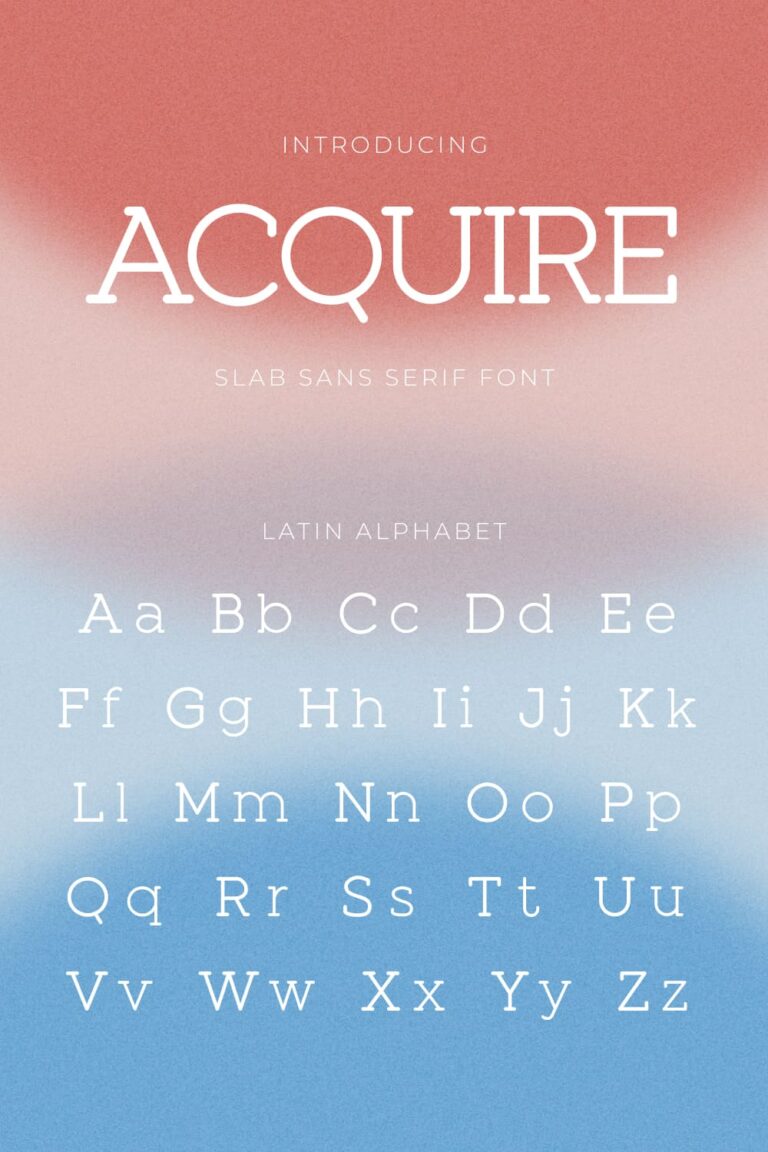 Acquire Slab Sans Serif Font | Master Bundles