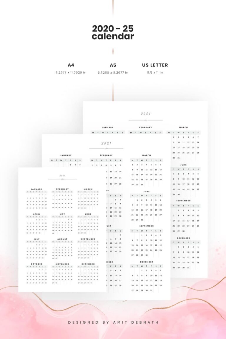 Calendar Template – MasterBundles