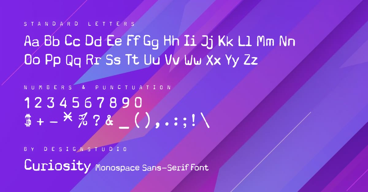 Curiosity Monospace Sans-Serif Font – MasterBundles
