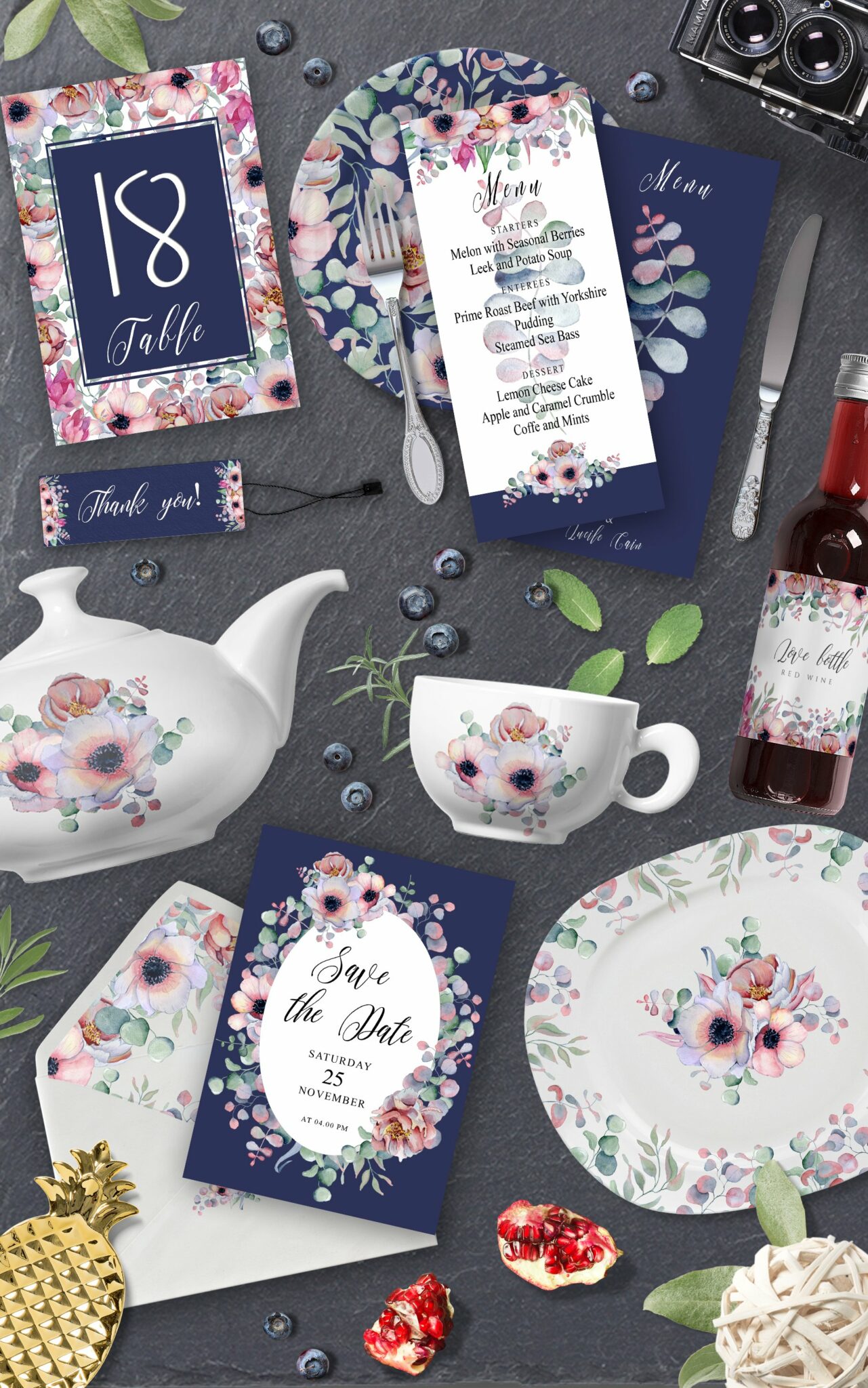 Floral Wedding Invitation Suit – MasterBundles