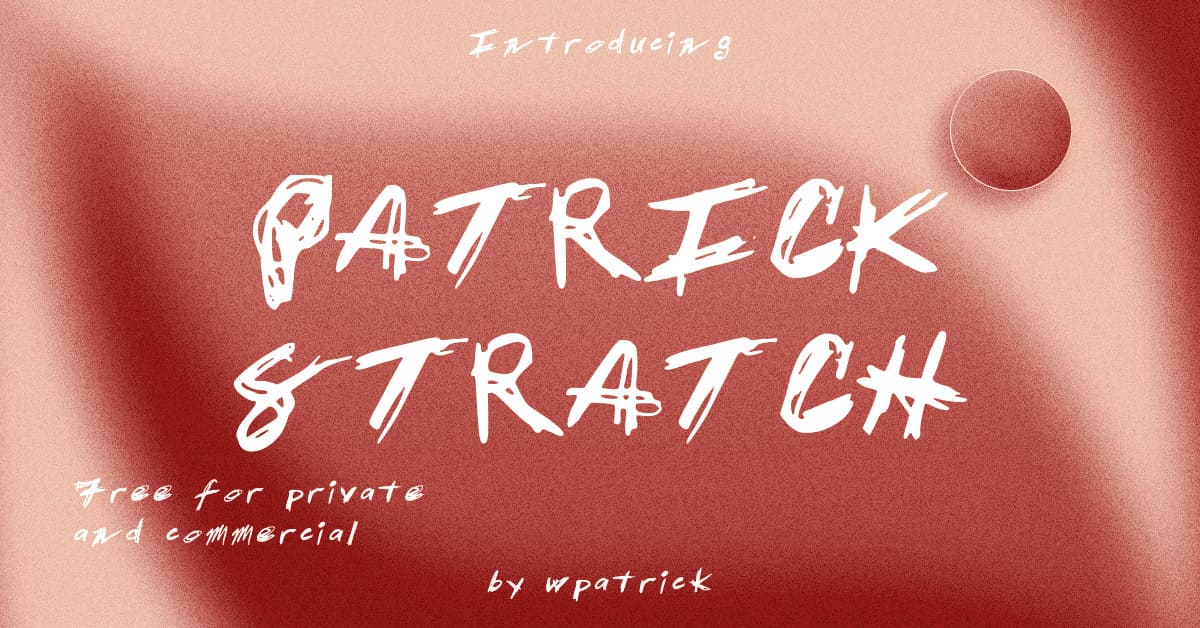Free Patrick Scratch Font