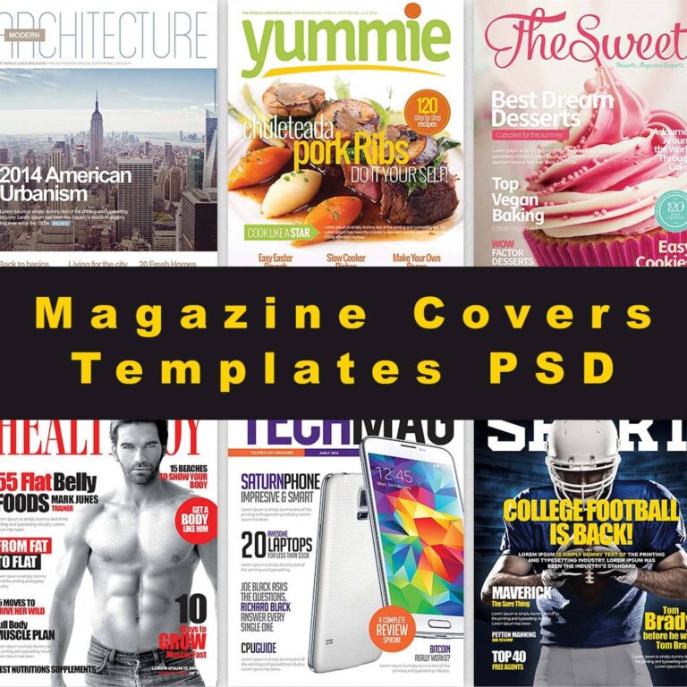 Magazine Covers Templates PSD – MasterBundles