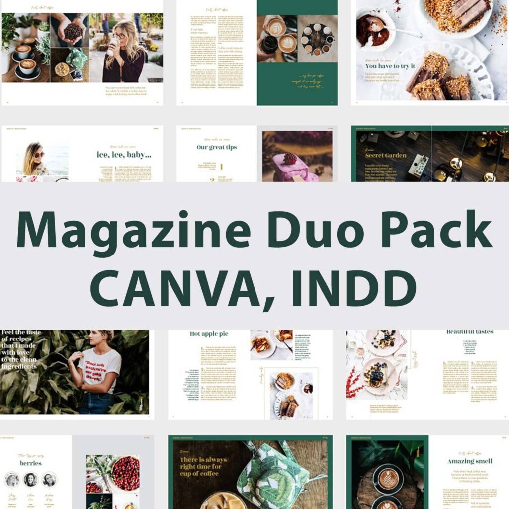 Magazine Duo Pack / CANVA, INDD – MasterBundles
