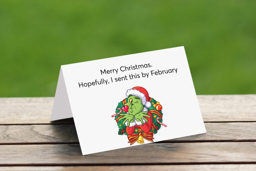 Merry Christmas Free Postcard – MasterBundles