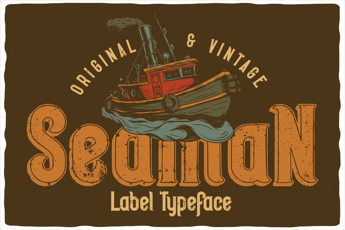 Seaman Label Font – MasterBundles