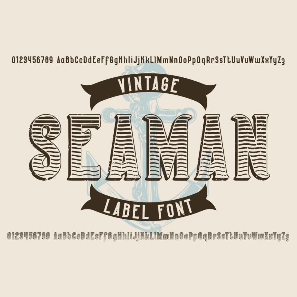 Seaman Label Font – MasterBundles