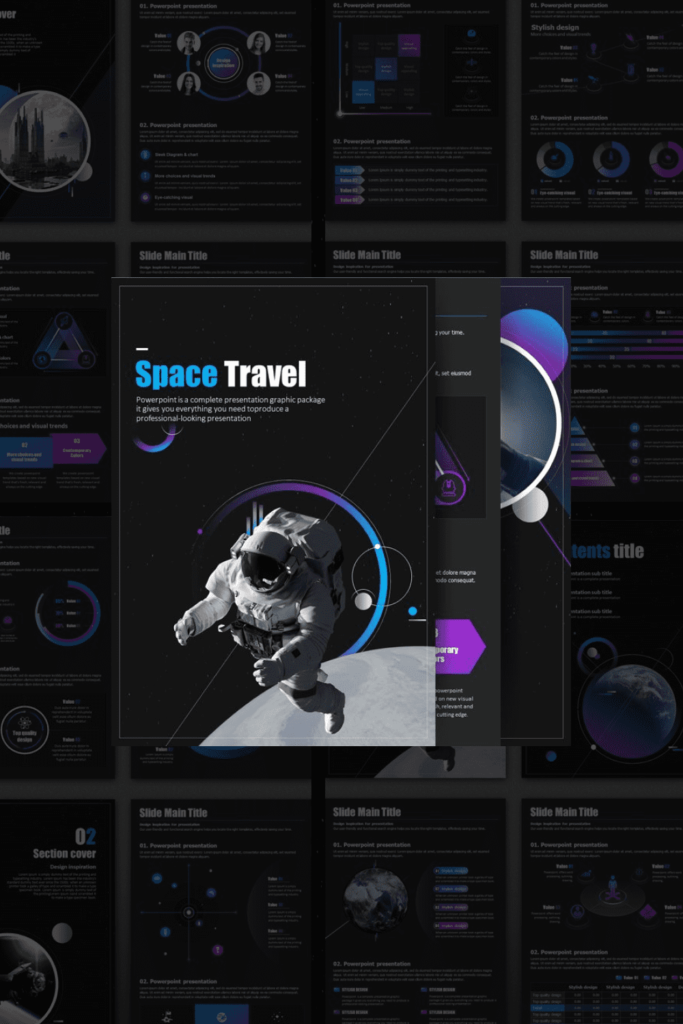 Space Travel Vertical PowerPoint – MasterBundles