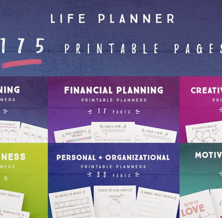 The Ultimate Inspiring Life Planner- 85+ Printable Pages $39 ...