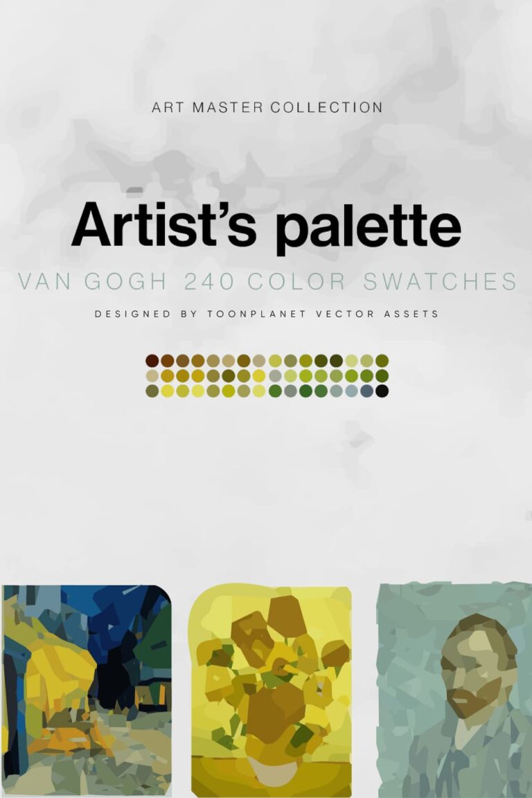 Van Gogh 240 Color Swatches Palette – MasterBundles