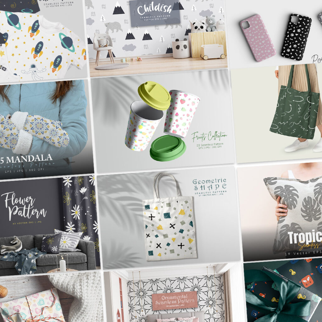 214+ Lovely Seamless Vector Patterns Bundle | MasterBundles