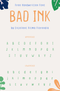 Bad Ink Ink Free Font | Master Bundles