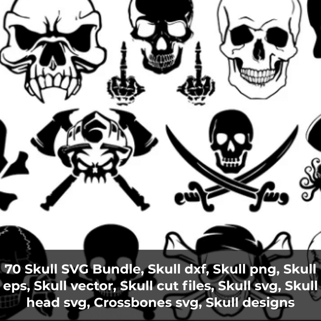 70 Skull SVG Bundle – MasterBundles