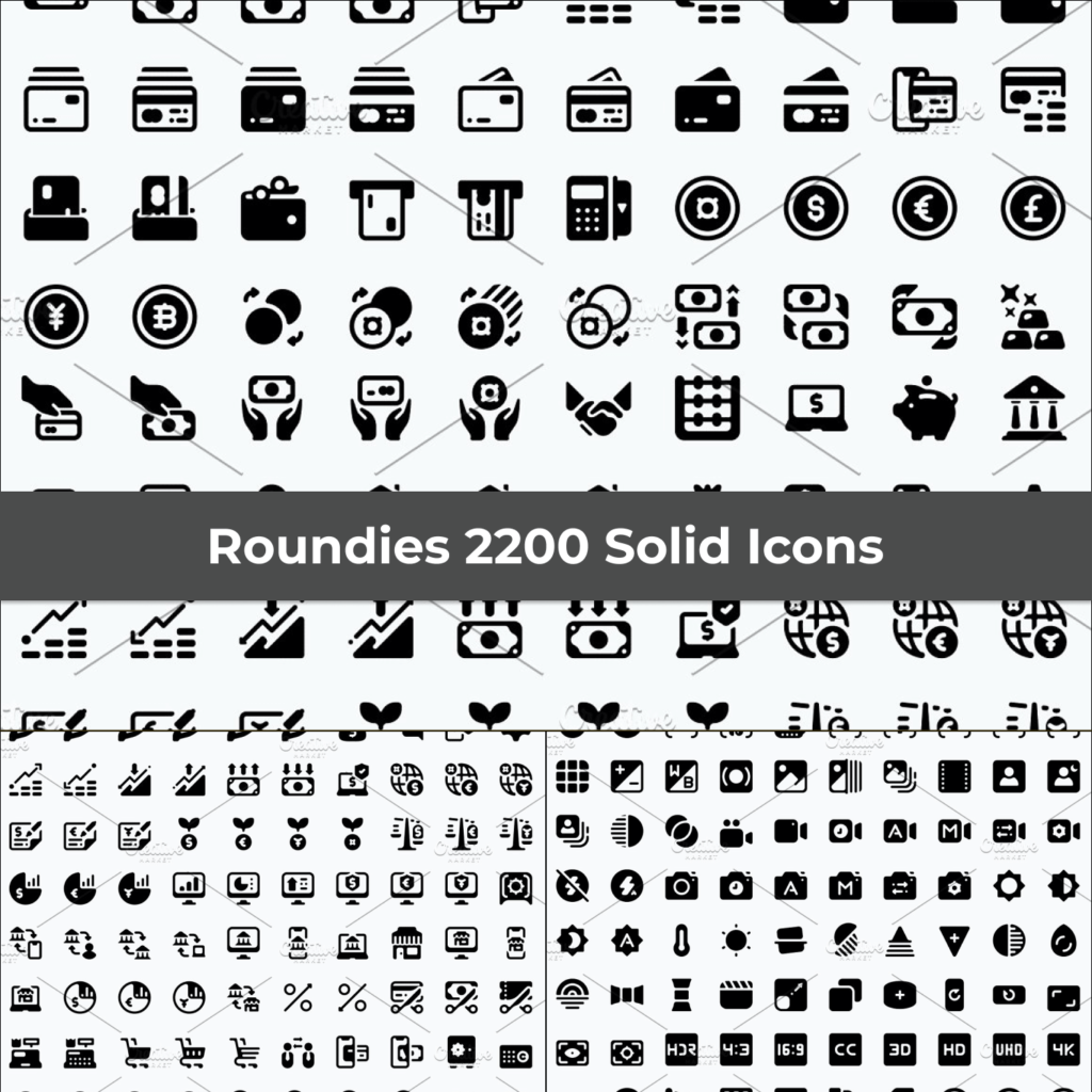 Roundies 2200 Solid Icons – MasterBundles