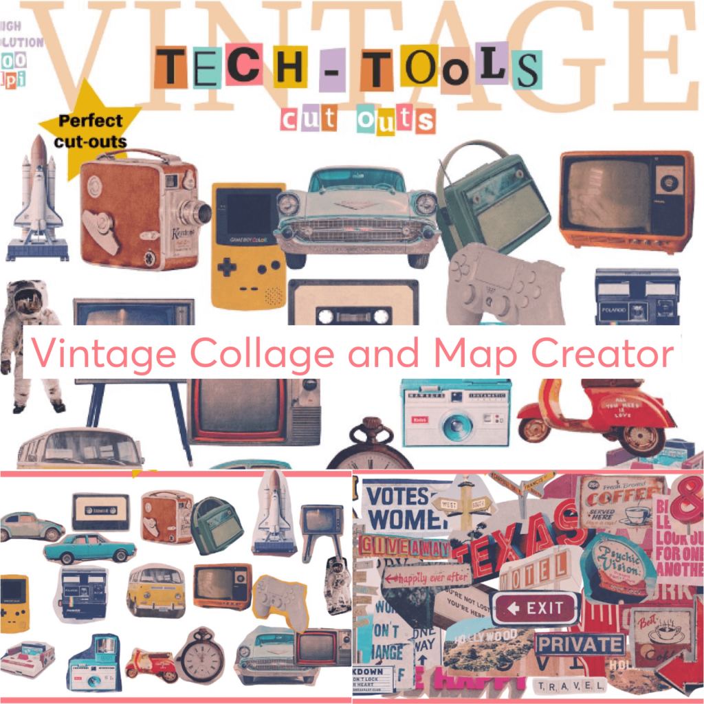 Vintage Collage and Map Creator – MasterBundles