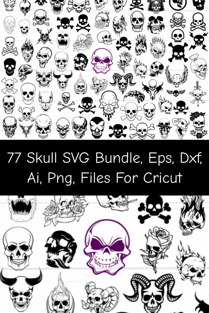 77 Skull SVG Bundle Files For Cricut – MasterBundles