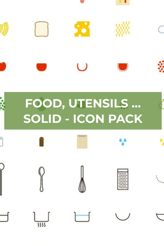 Food, Utensils ... Solid - Icon Pack – MasterBundles