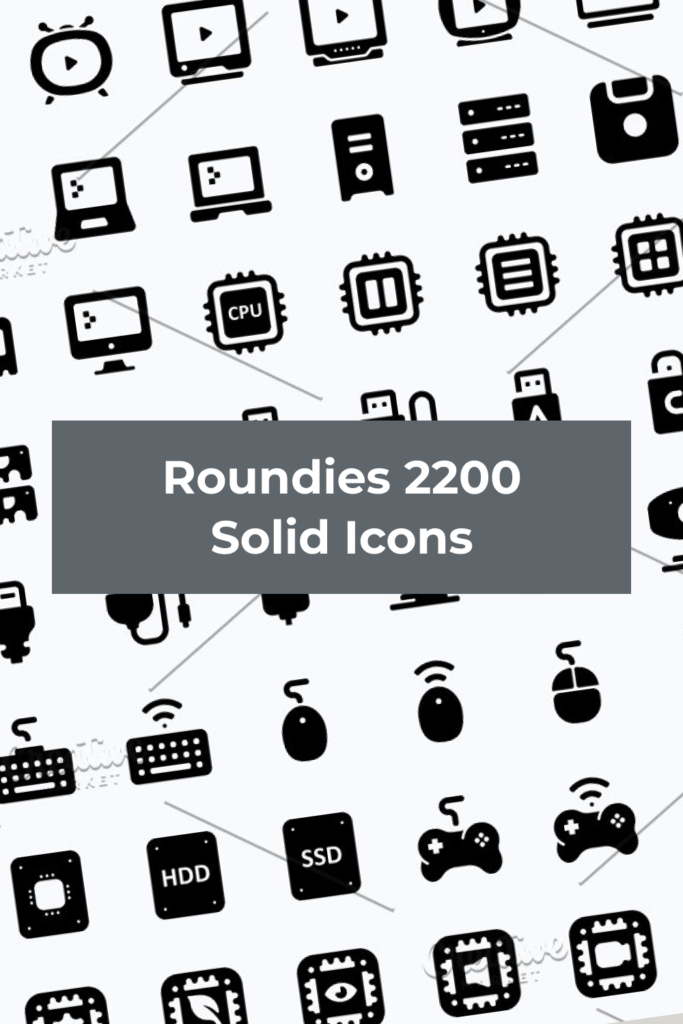 Roundies 2200 Solid Icons – MasterBundles