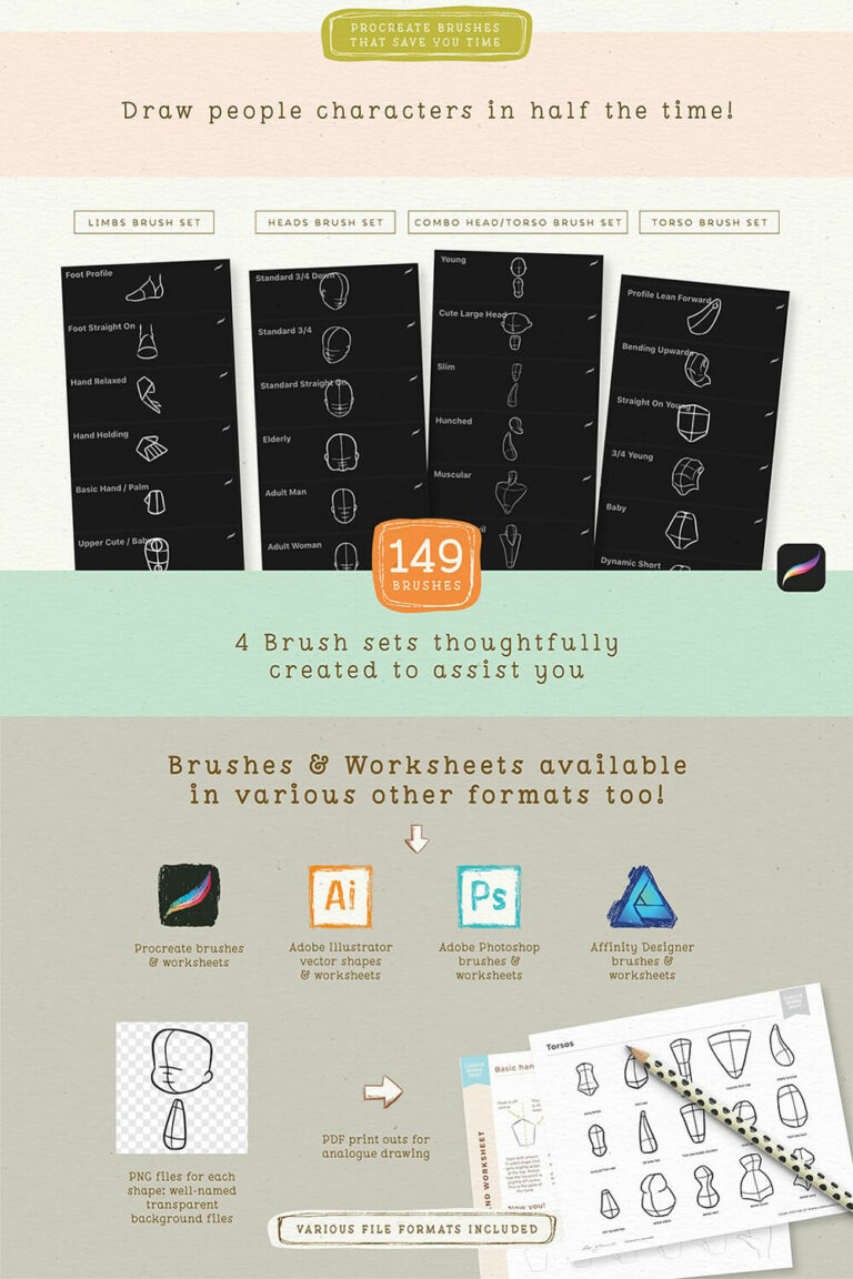 Procreate People Drawing Toolkit – MasterBundles