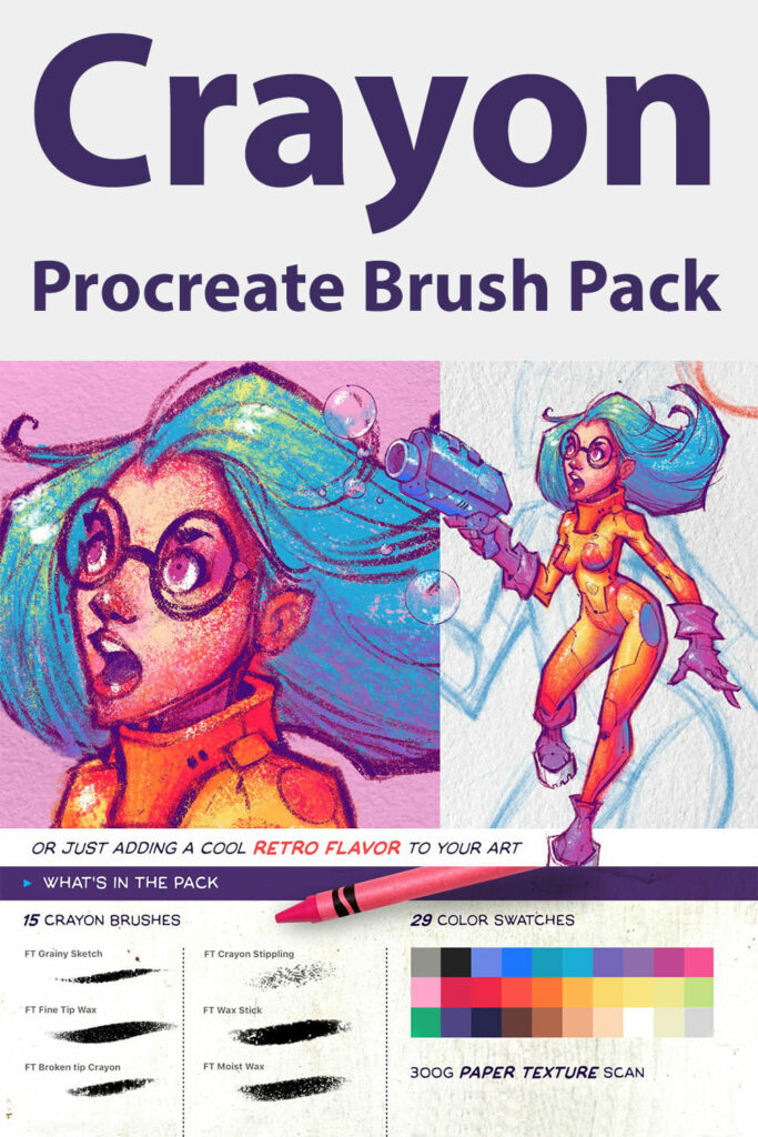 Crayon - Procreate Brush Pack – MasterBundles