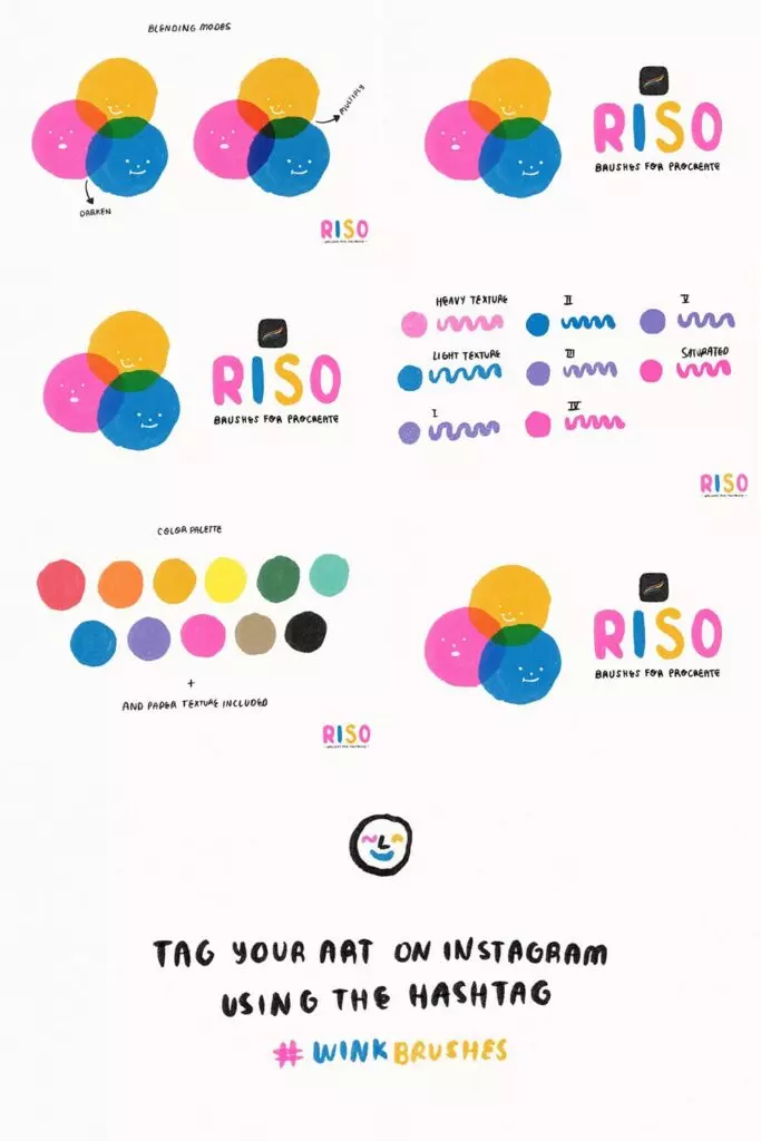 Riso Brushes for Procreate – MasterBundles