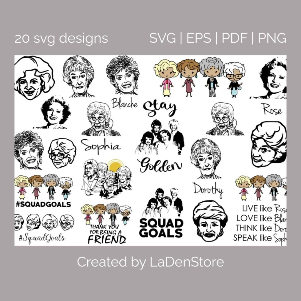 20 Golden Girls SVG Designs – MasterBundles