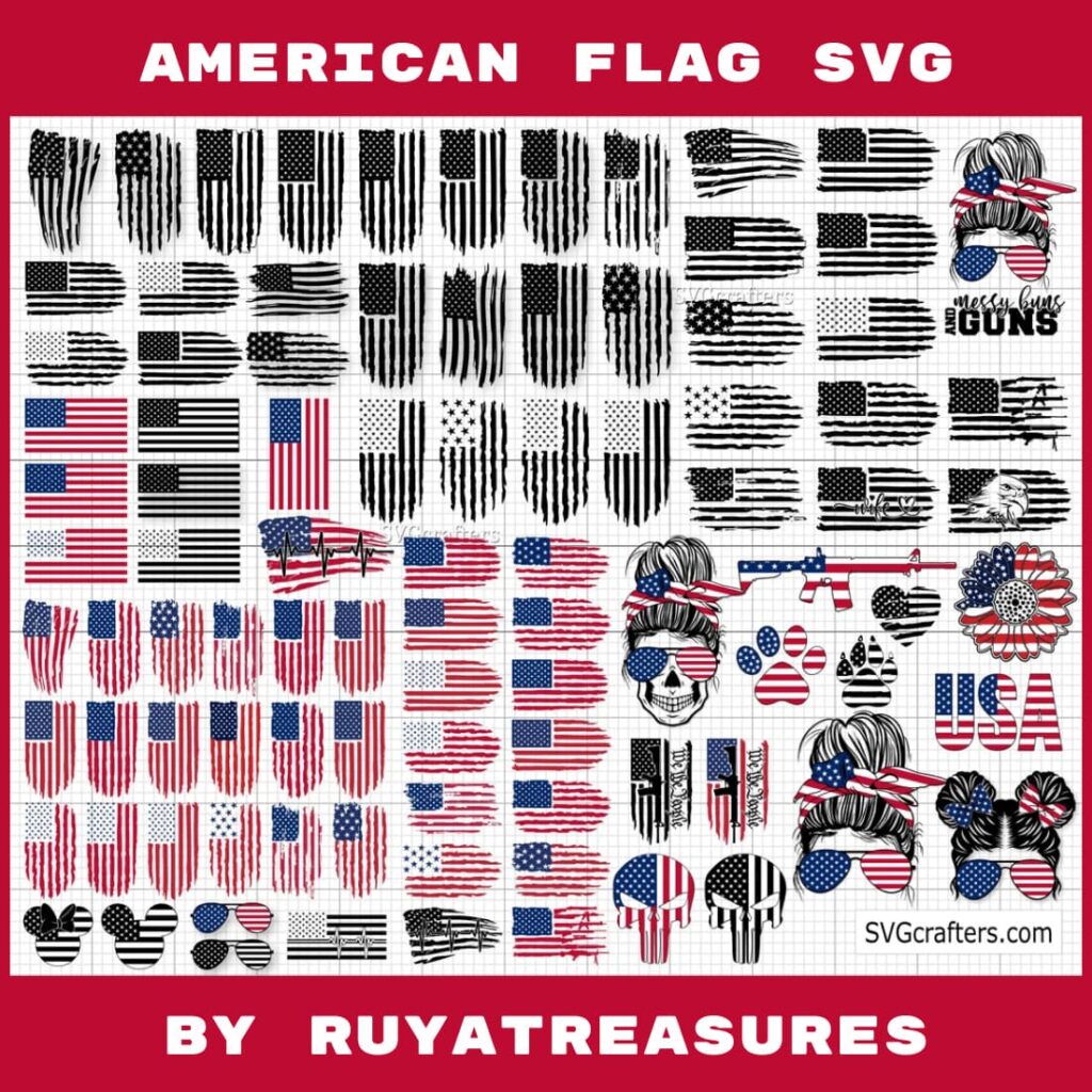 SVG Bundle, American Flag SVG – MasterBundles