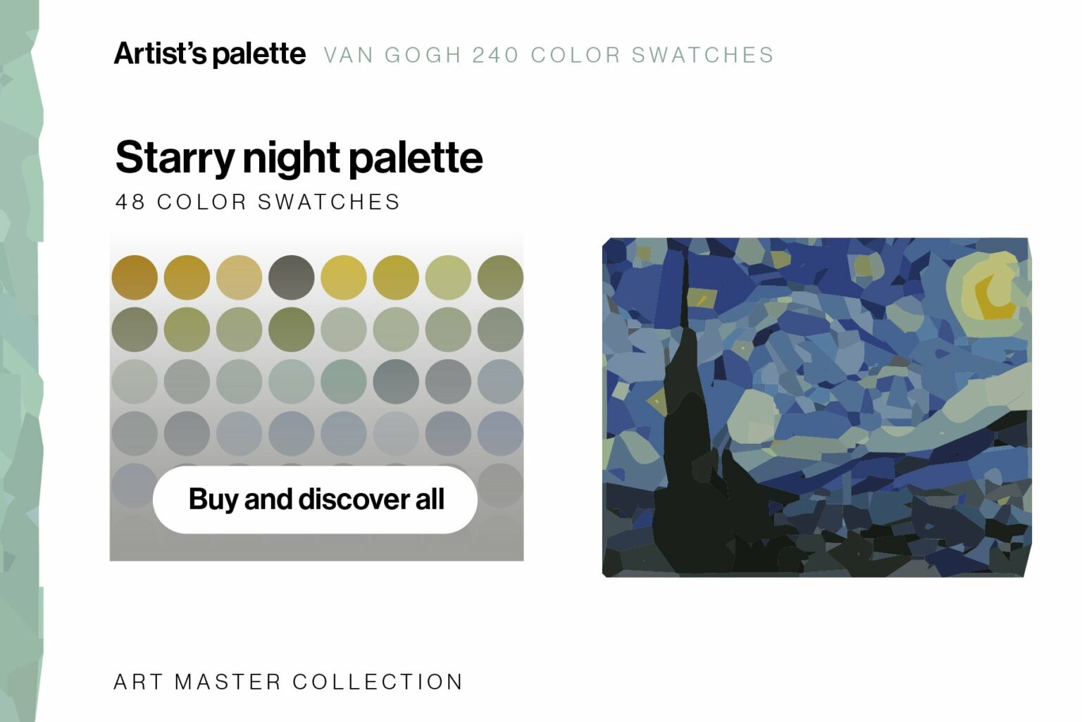 Van Gogh 240 Color Swatches Palette – MasterBundles