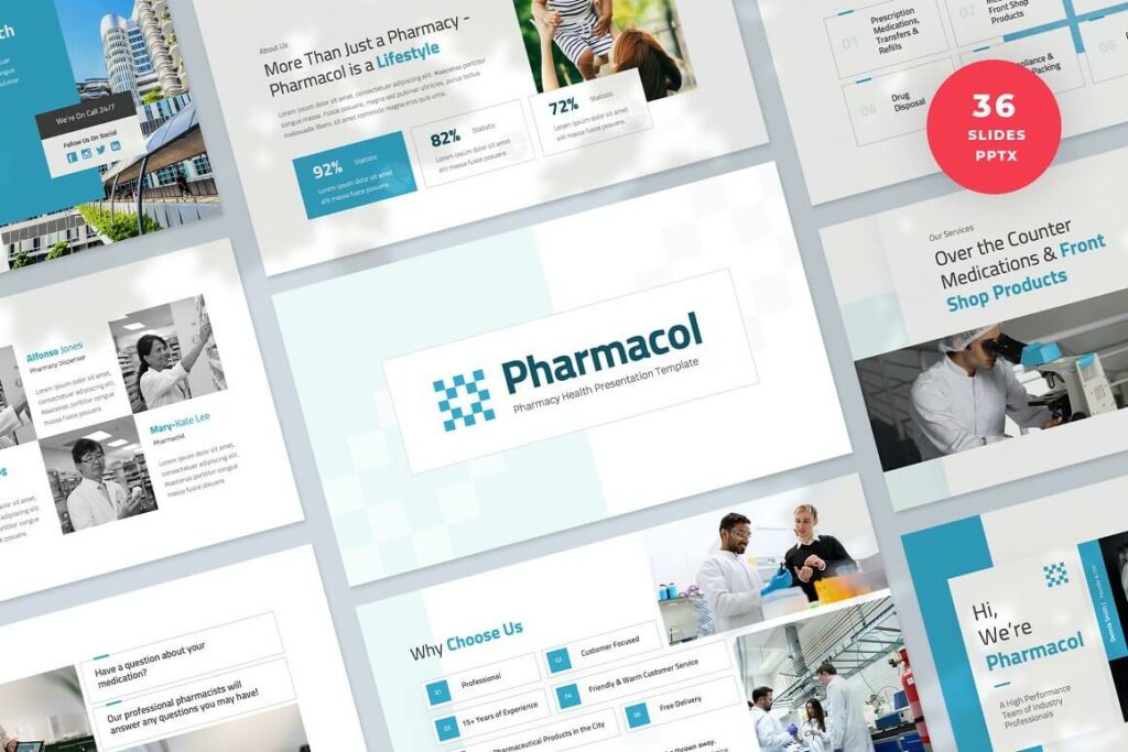 Pharmacy Health PowerPoint – MasterBundles