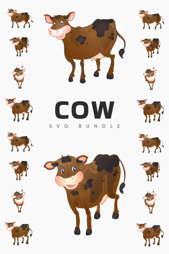 Cow SVG Files Collection – MasterBundles