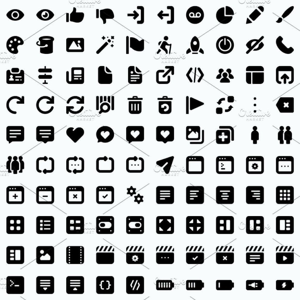 Roundies 2200 Solid Icons – MasterBundles