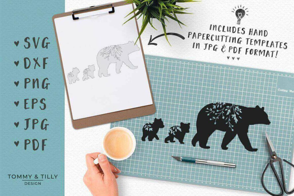 Mama Bear Silhouette - SVG Clipart – MasterBundles