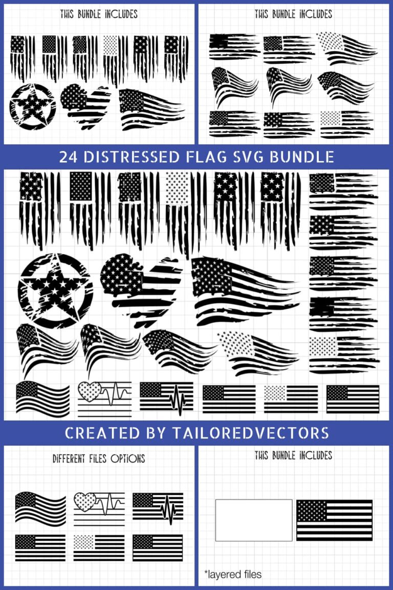 Distressed Flag SVG Bundle – MasterBundles