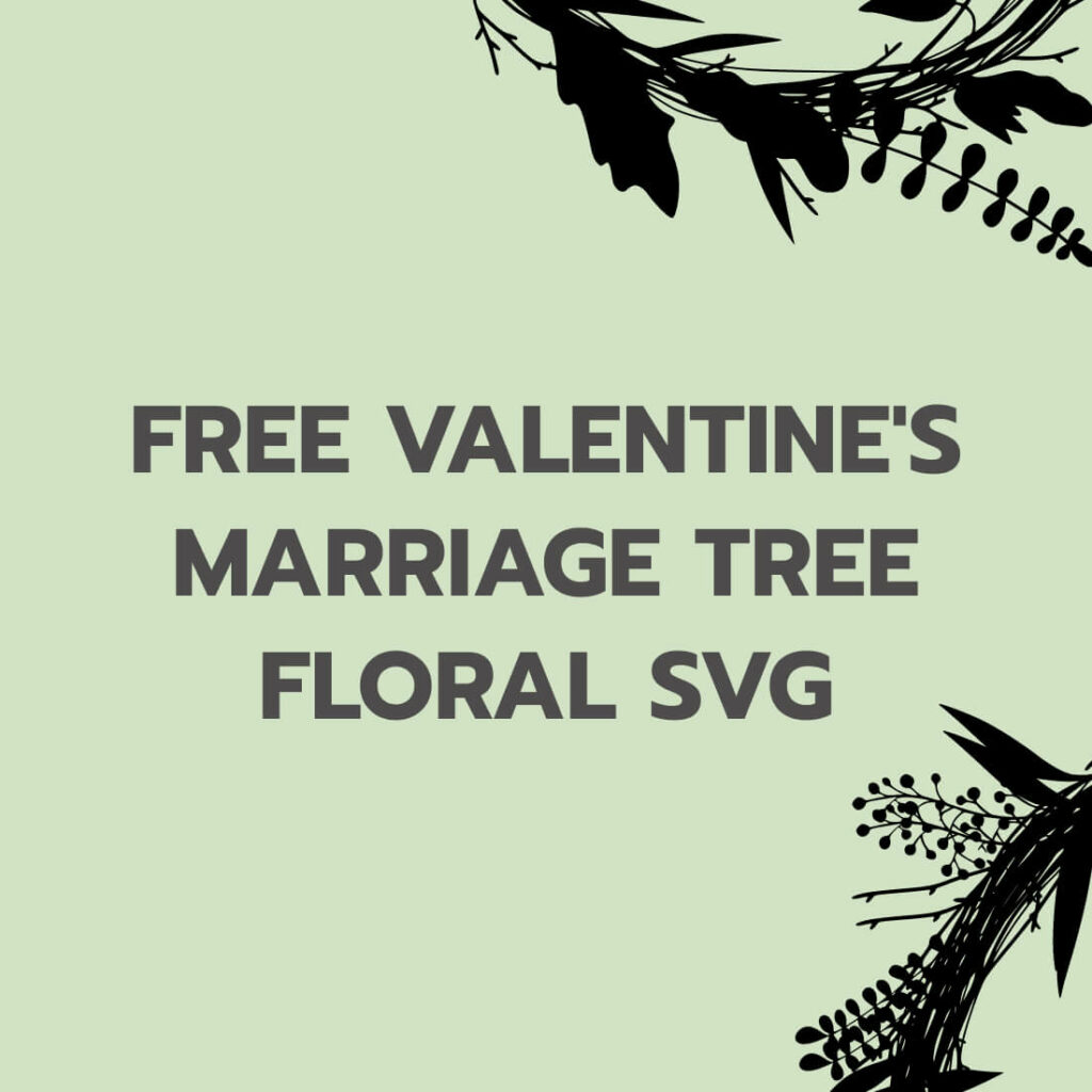 Free Valentine's Marriage Tree Floral SVG – MasterBundles