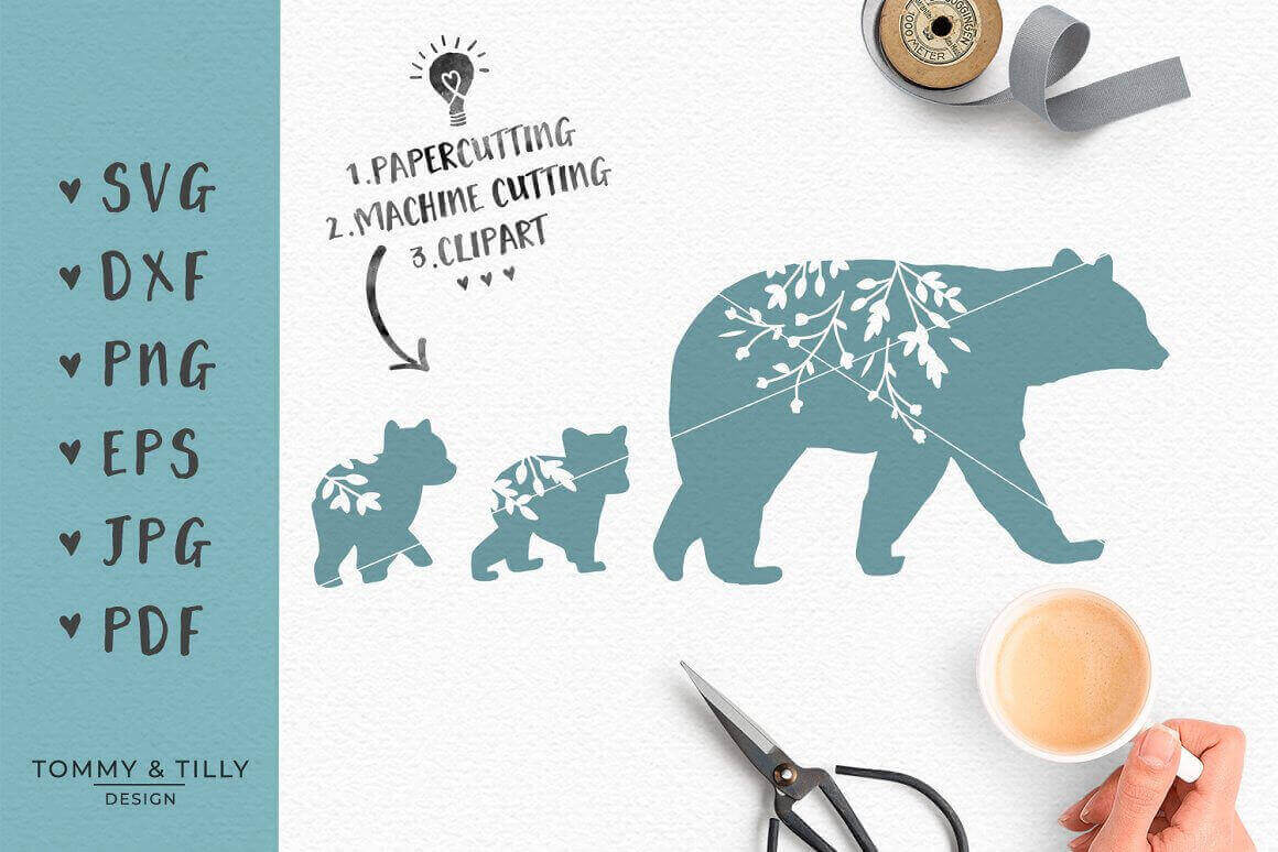 Mama Bear Silhouette - SVG Clipart – MasterBundles