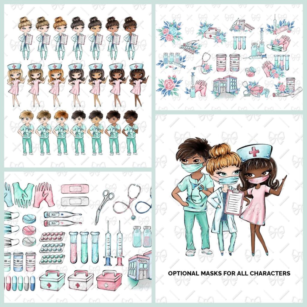 Medical Watercolor Clipart – MasterBundles