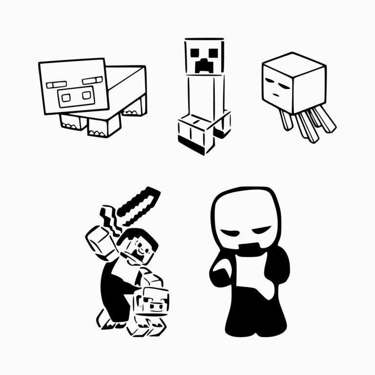 Minecraft SVG Files Bundle – MasterBundles