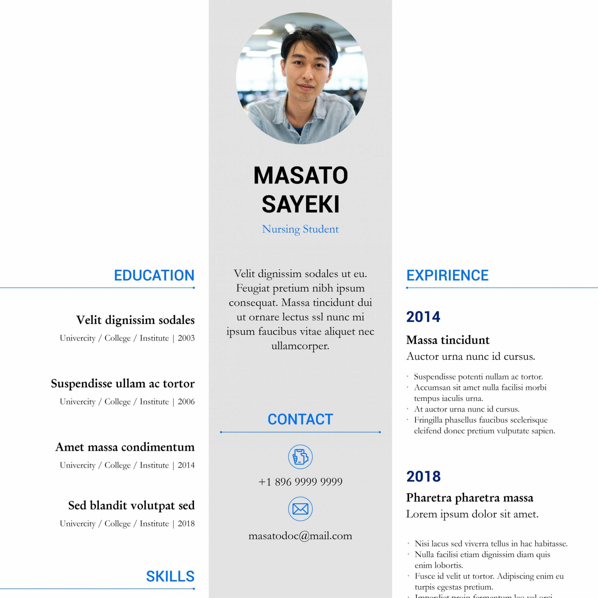 Nursing & Medical Resume Templates InDesign Bundle – MasterBundles