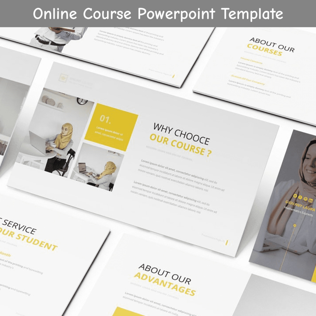 Online Course Powerpoint Template – MasterBundles
