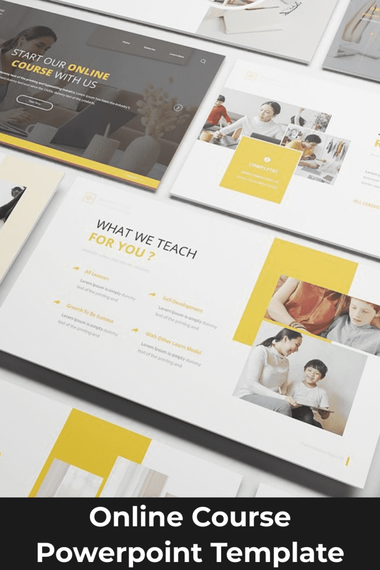 Online Course Powerpoint Template – MasterBundles