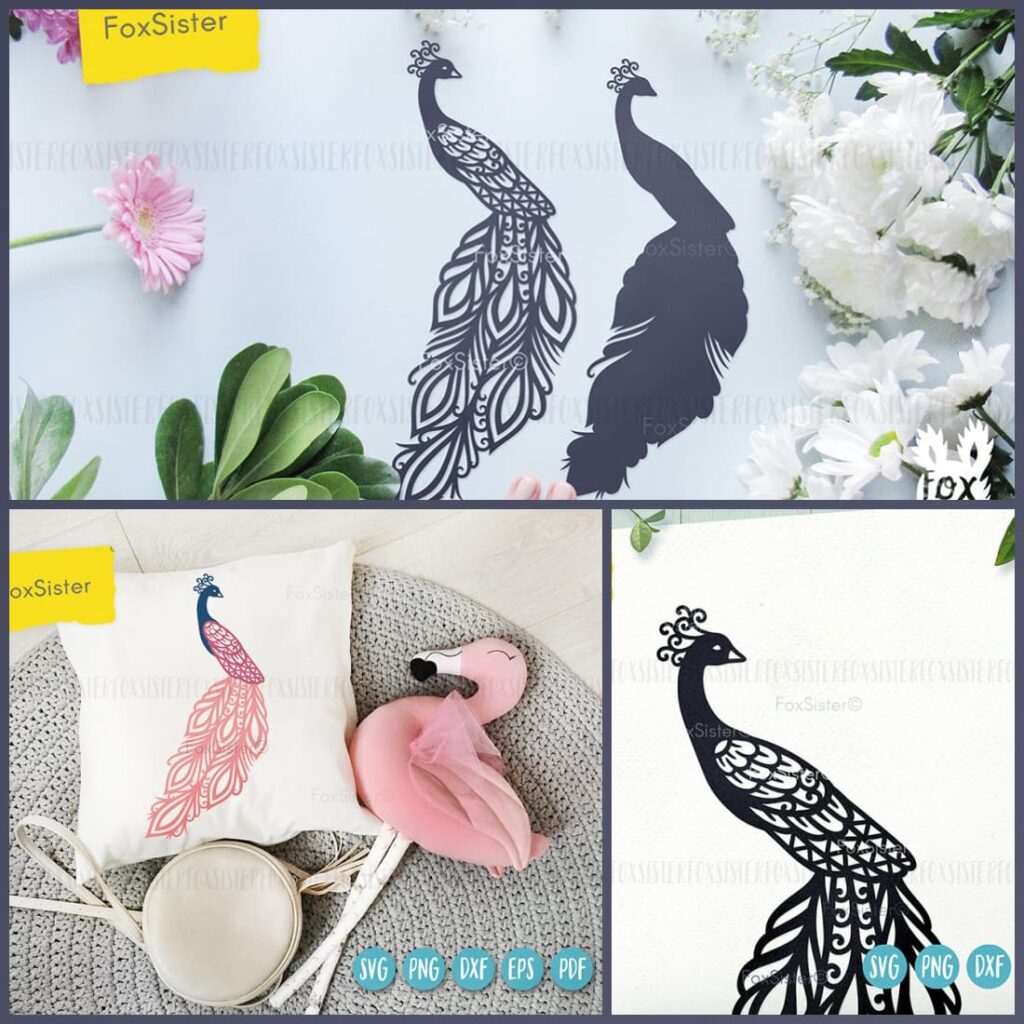 Peacock Bird Cut SVG File – MasterBundles