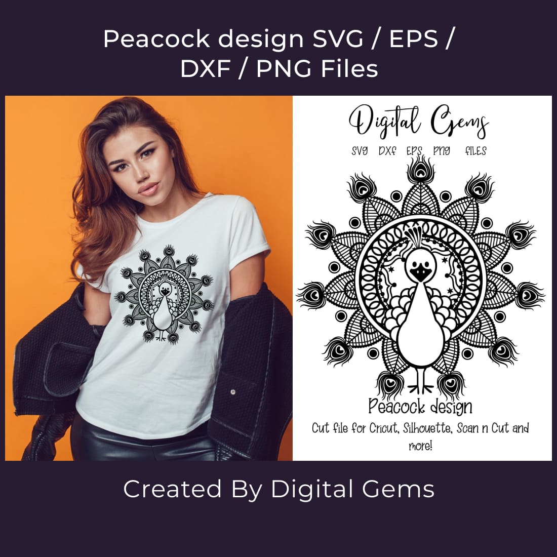Peacock Design SVG / EPS / DXF / PNG Files – MasterBundles