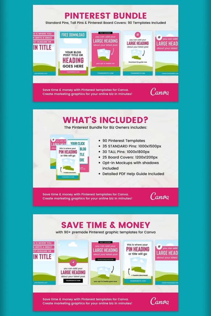 90+ Pinterest Templates for Canva – MasterBundles