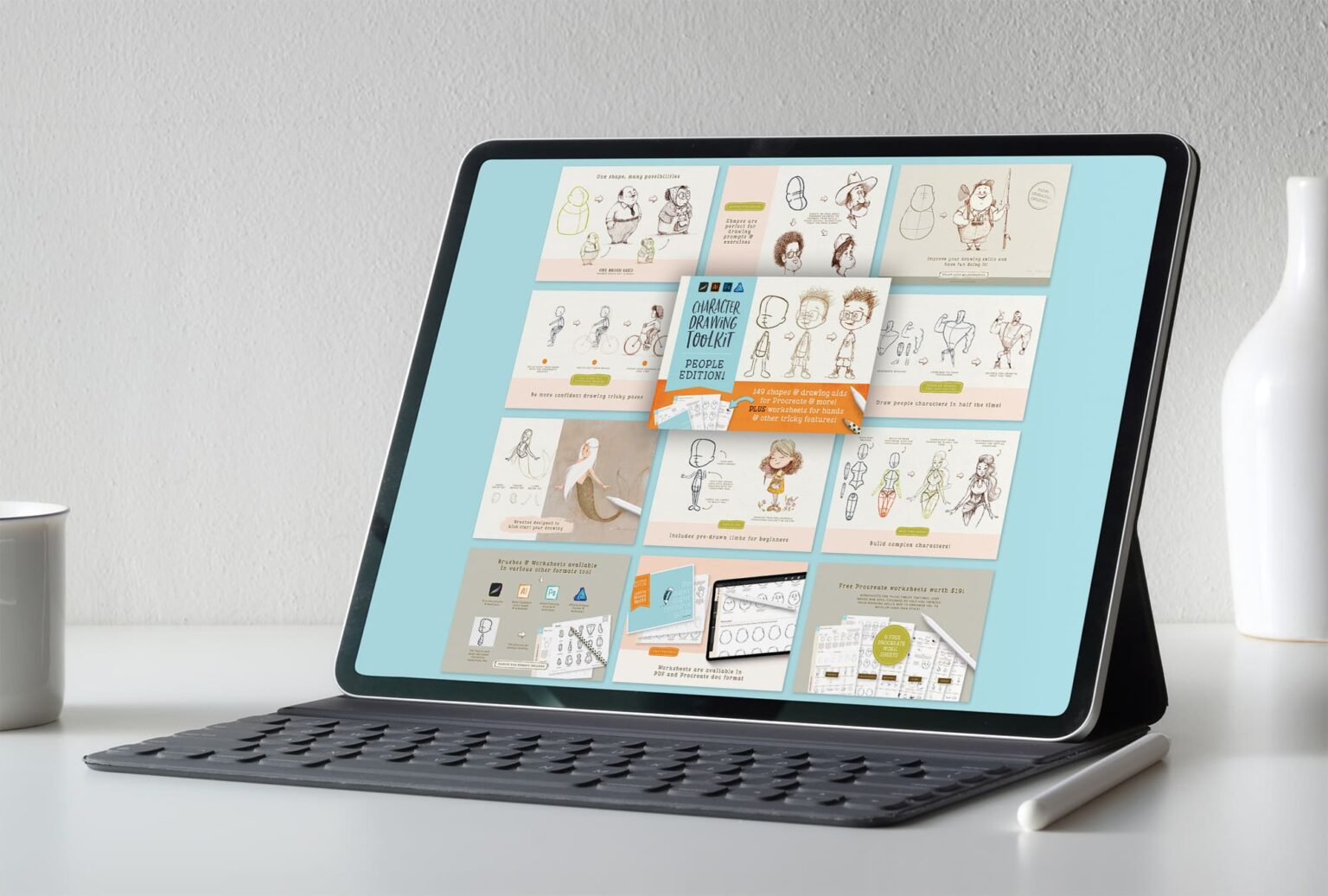 Procreate Character Drawing Toolkit – MasterBundles