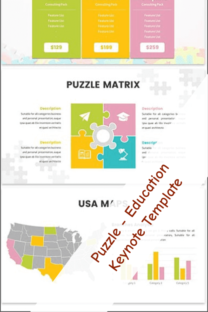 Puzzle - Education Keynote Template – MasterBundles