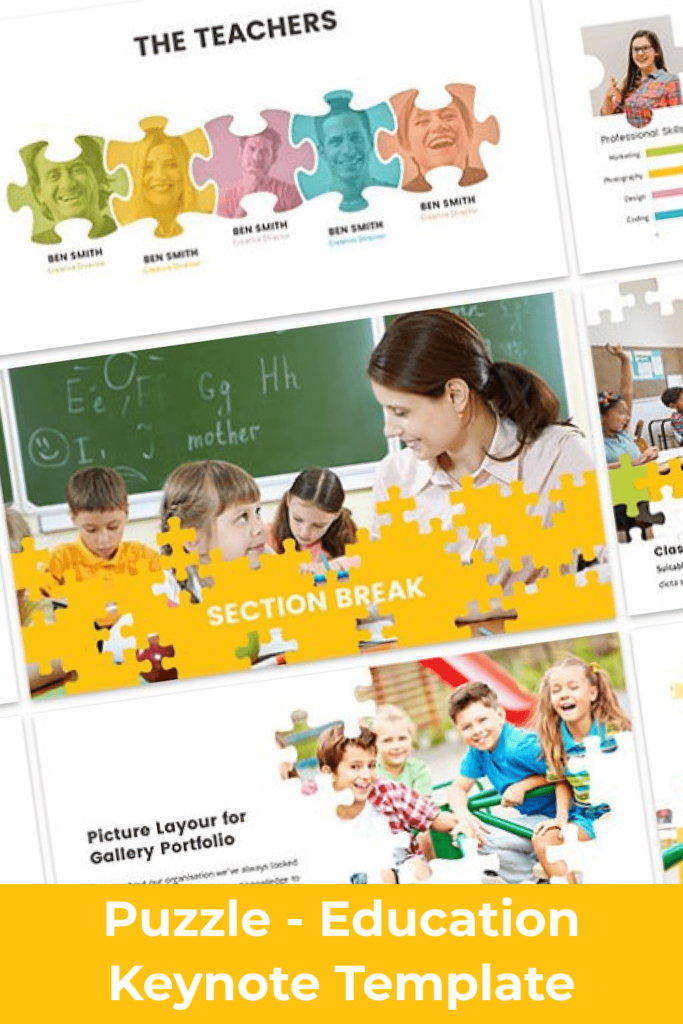 Puzzle - Education Keynote Template – MasterBundles