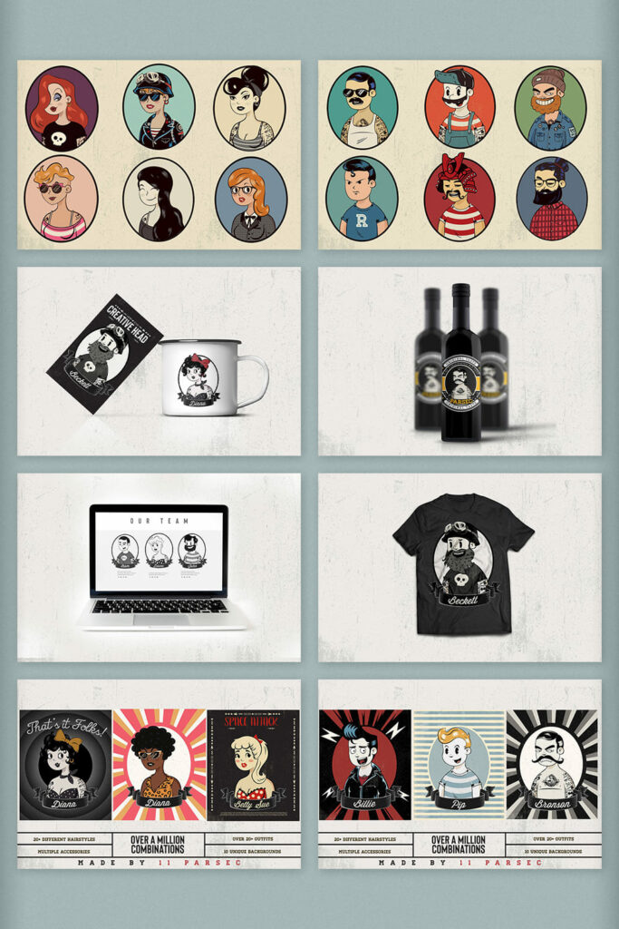 Retro Character Creator – MasterBundles