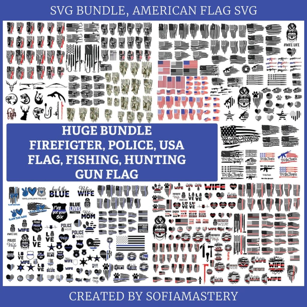SVG Bundle, American Flag SVG – MasterBundles