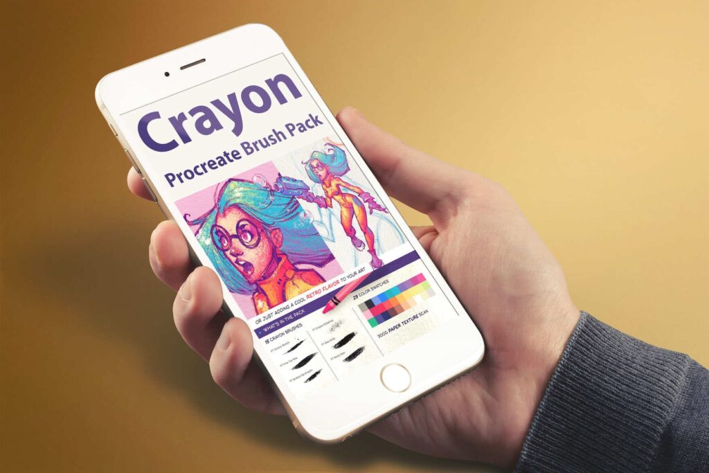 Crayon - Procreate Brush Pack – MasterBundles